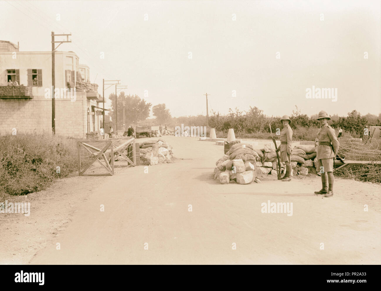 1939 road block israel hi-res stock photography and images - Alamy