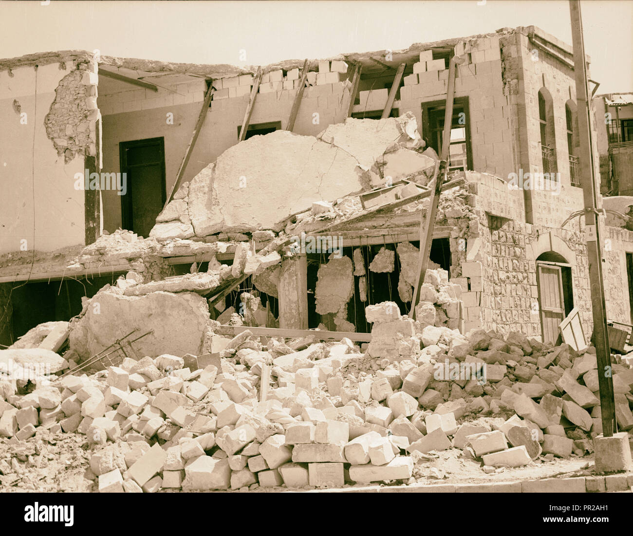 Jenin, Sept. 3, Closer view of ruins in Jenin, ruined house. 1938, West ...