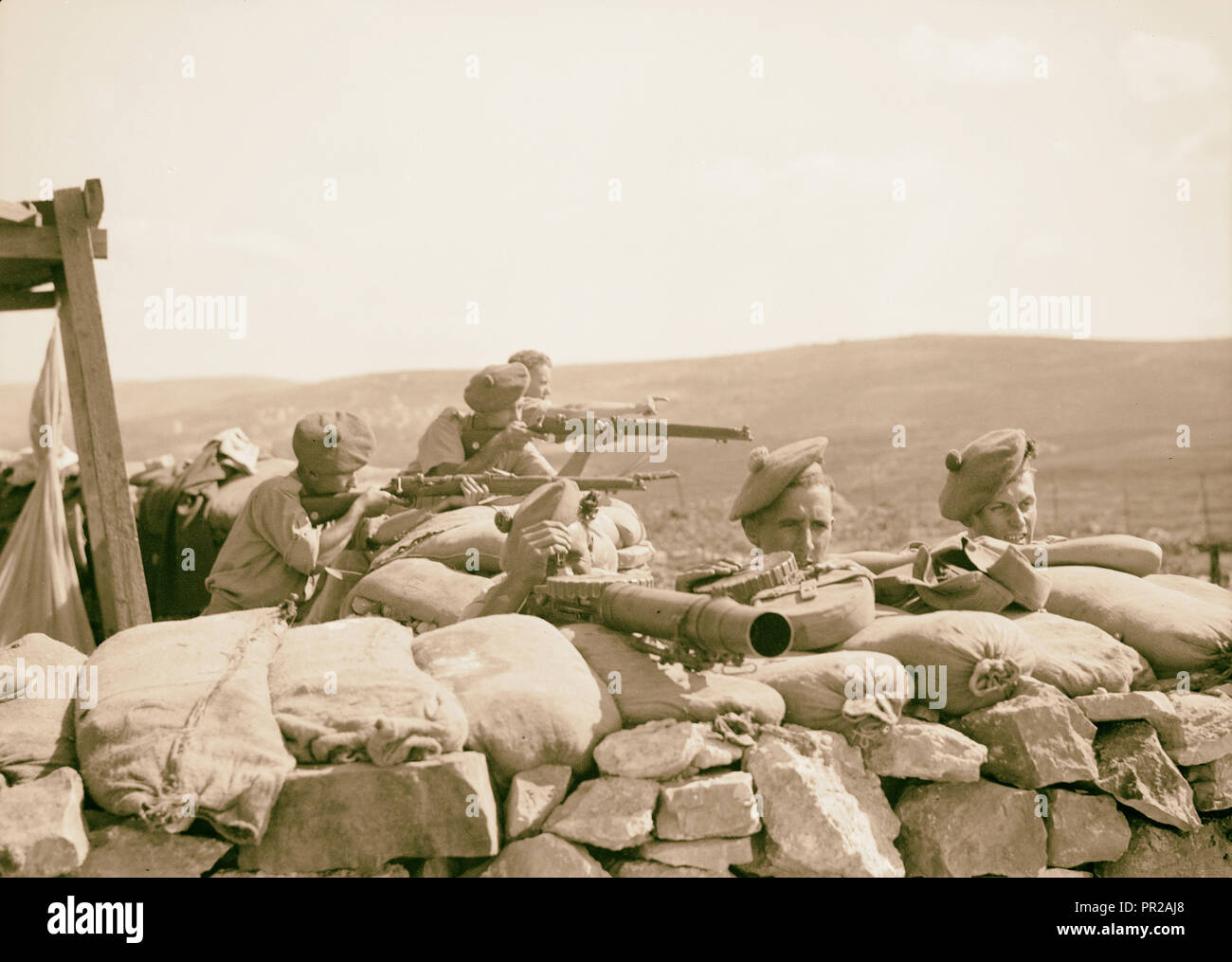 British Military Camp at klm. 41, Lubban-Nablus, Middle East Rd ...