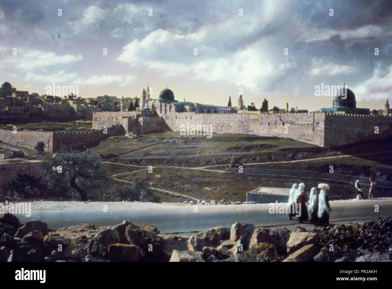 Mount of Olives, Bethphage and Bethany Jerusalem from the Jericho Road ...