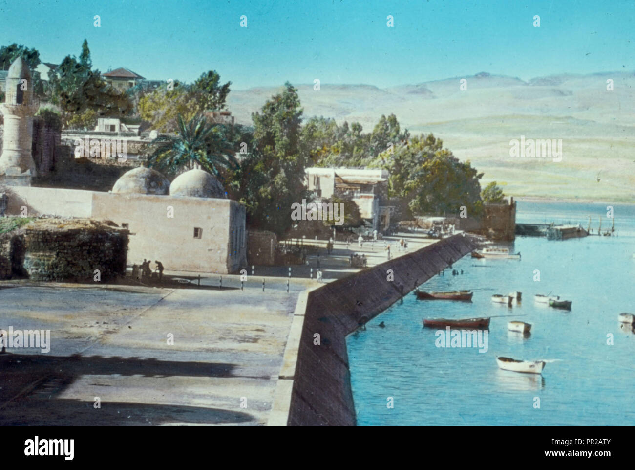 Around the Sea of Galilee. Tiberias, waterfront. 1950, Israel, Tiberias ...