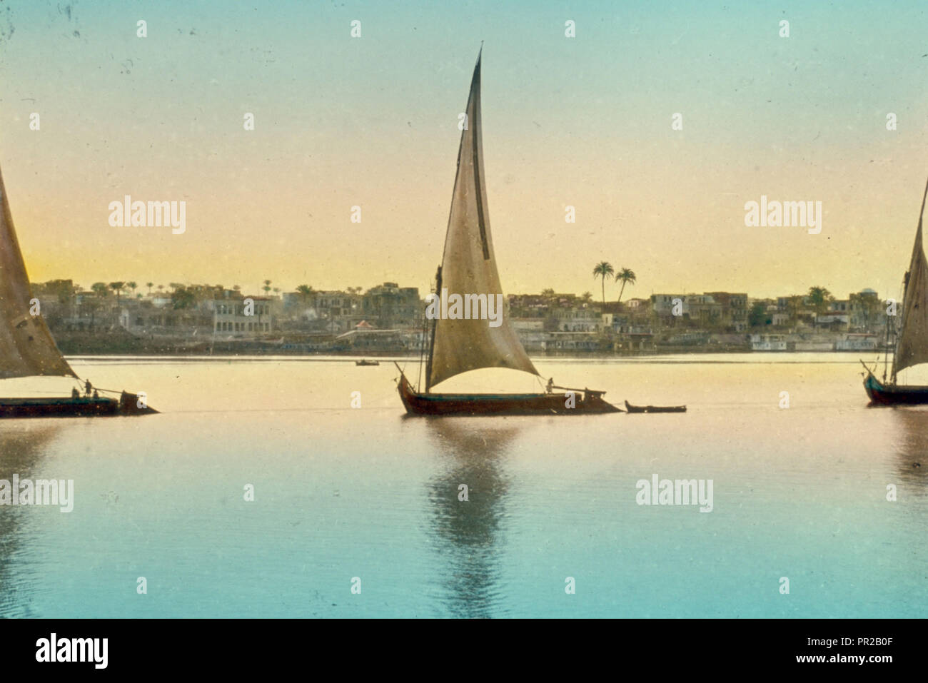 Egypt. Cairo. Old Cairo on the banks of the Nile. 1950, Egypt, Cairo ...