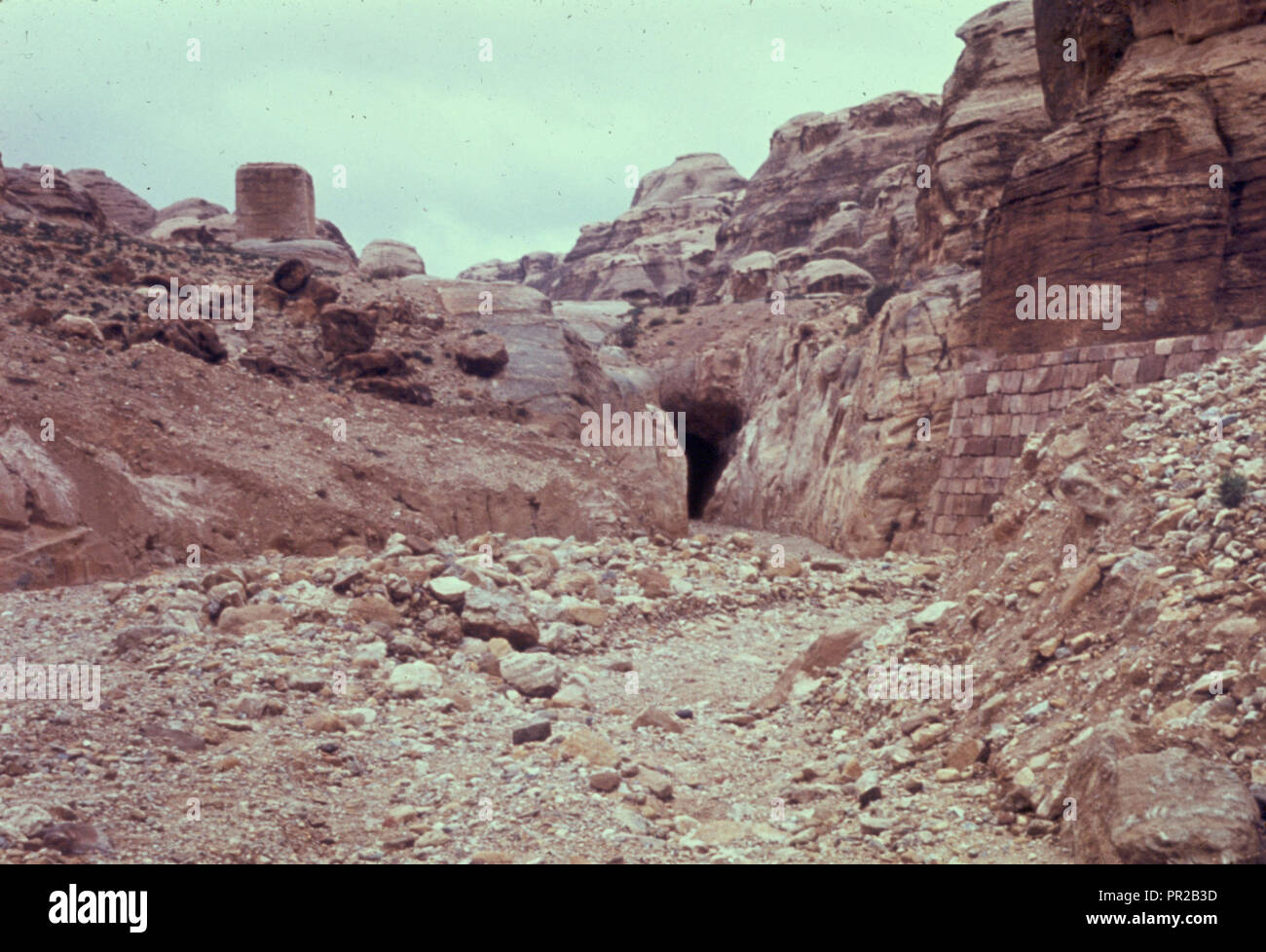 Petra. Nabatean dam. 1950, Jordan, Petra, Extinct city Stock Photo - Alamy