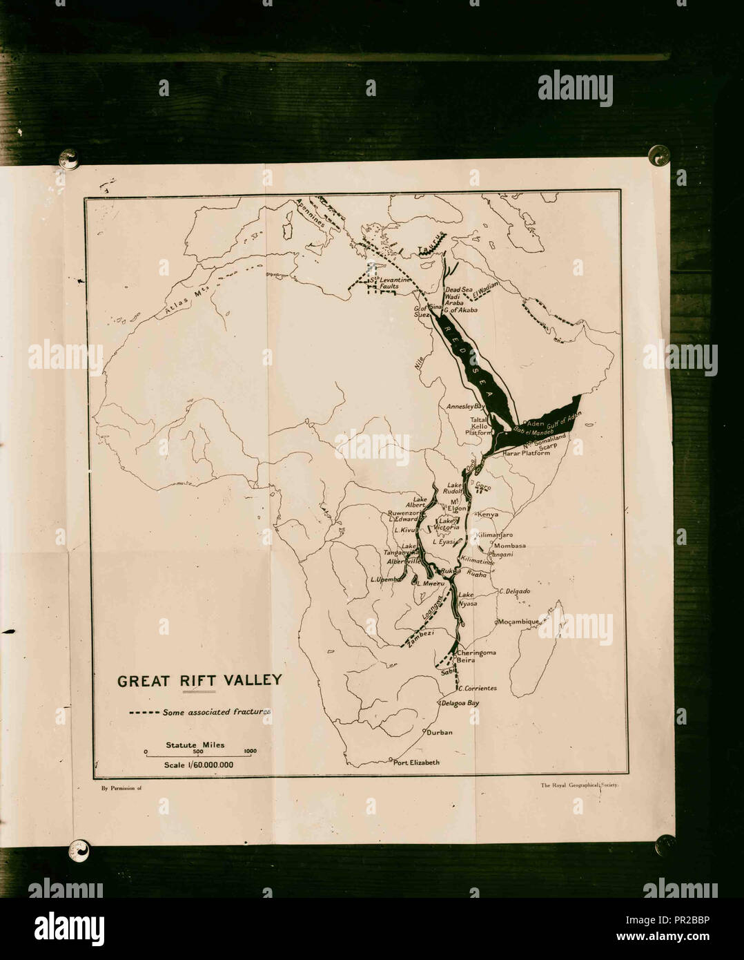 Map of Rift Valley. 1898, Africa Stock Photo - Alamy