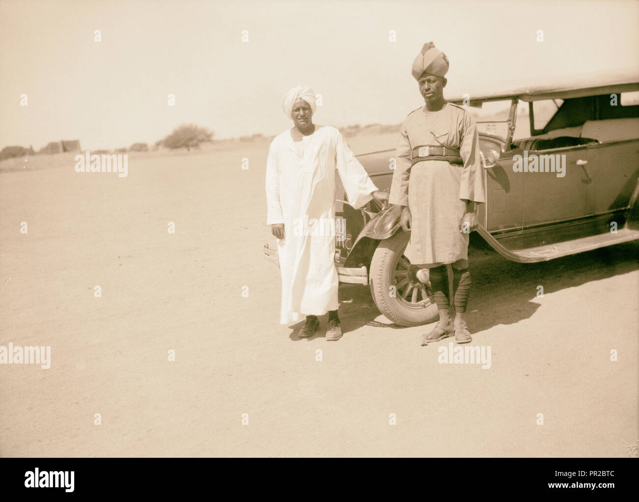 Sudan. Khartoum. Dain el-Tashy. Sudanese chauffeur & dragoman with car ...