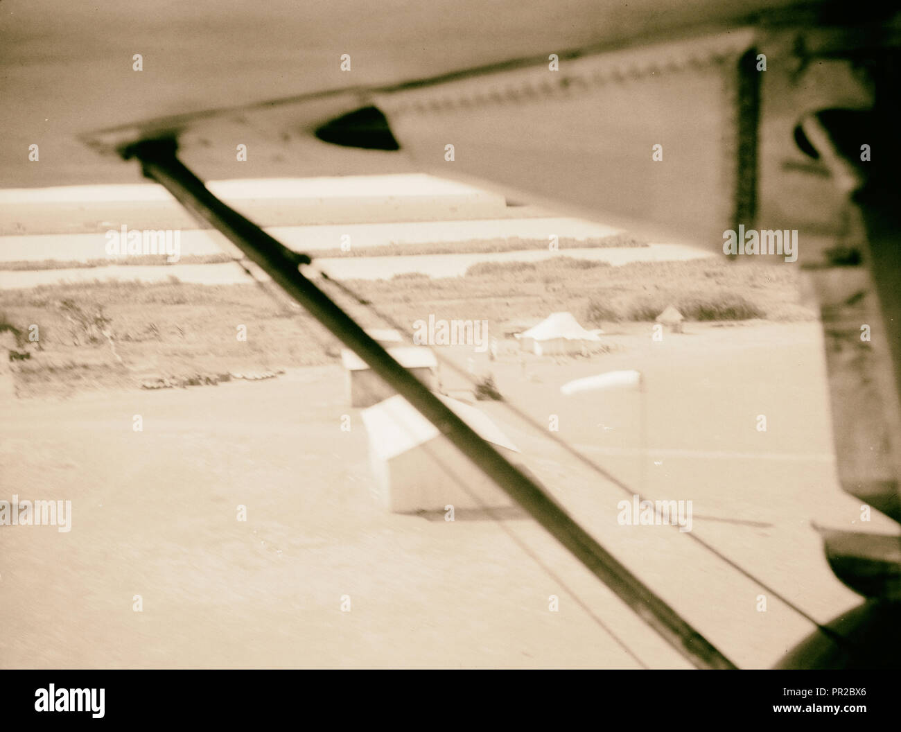 Sudan. Malakal. Air view. The landing ground with tent and sheds. 1936 ...