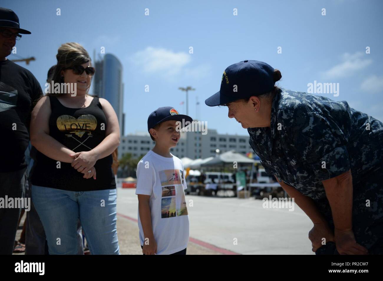 SAN DIEGO (July 22, 2017) Anthony Sweetman, a six year old San Diegan ...