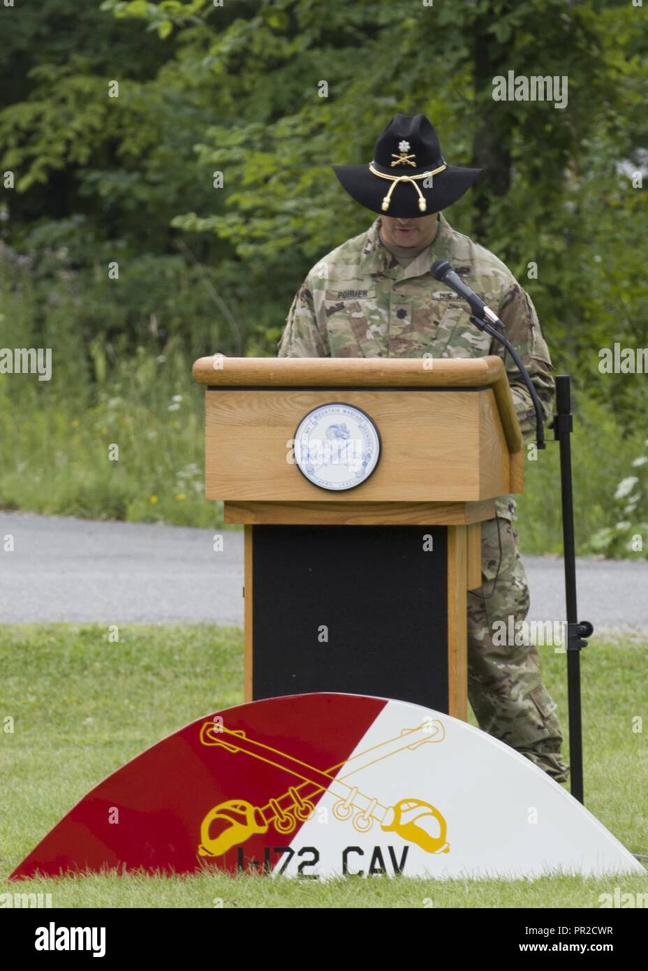 Lt. Col Leonard Poirier, outgoing commander, 1st Squadron, 172nd ...