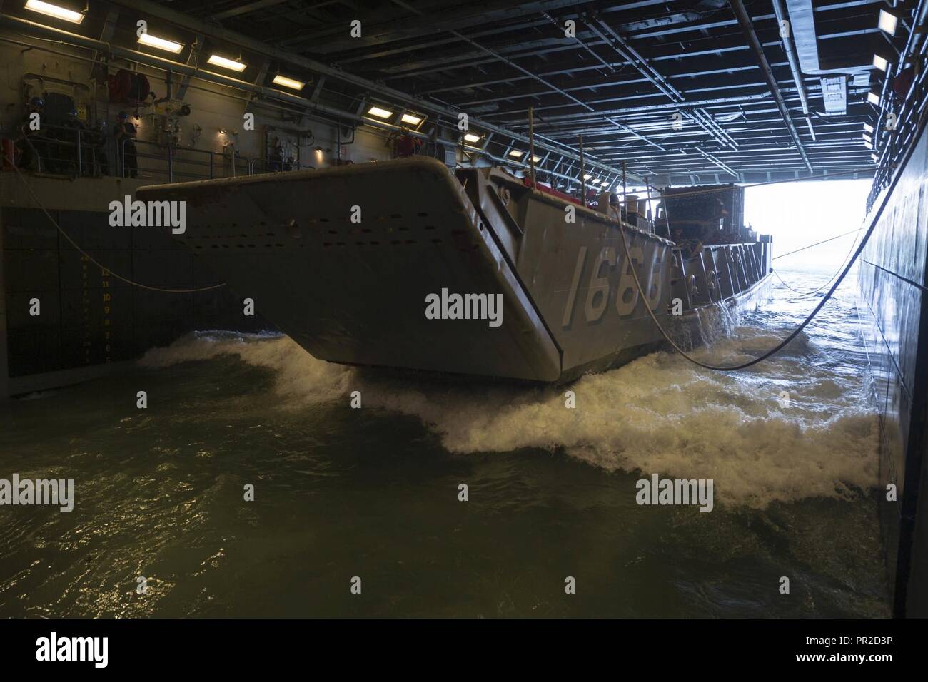 CORAL SEA (July 24, 2017) Landing craft utility 1666, assigned to Naval ...