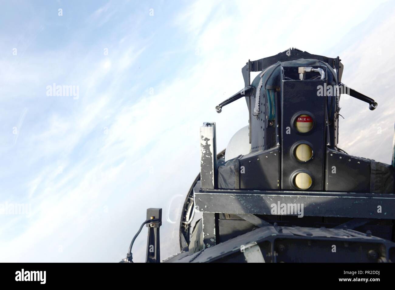 An F-15 fighter jet pilot, assigned to the 433rd Weapons Squadron, at ...