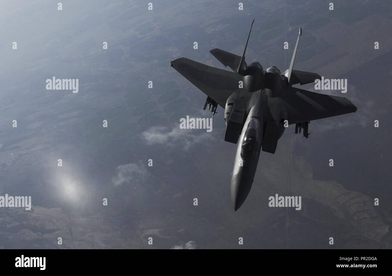 An F-15 fighter jet, assigned to the 433rd Weapons Squadron, at Nellis ...