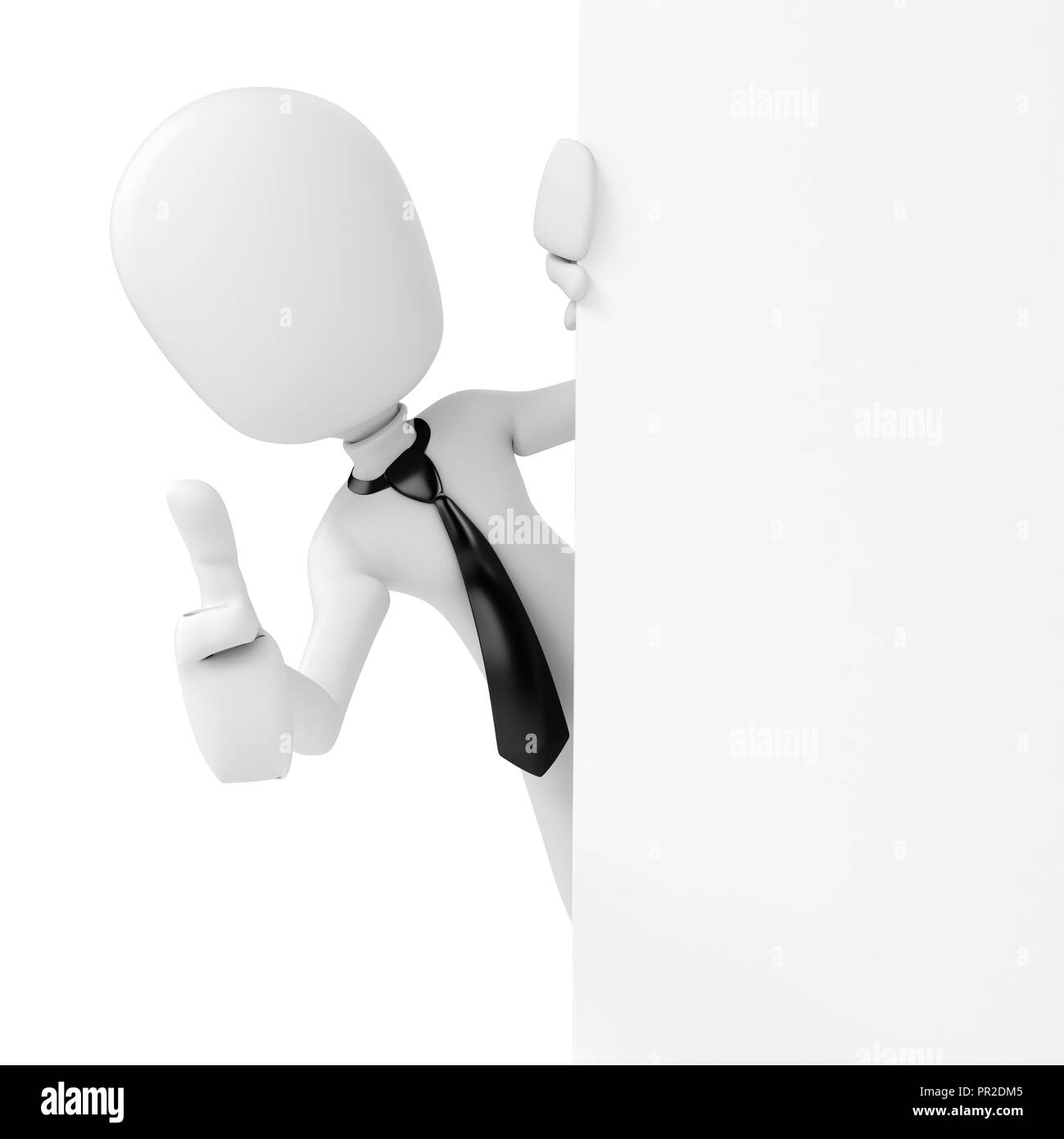 3d man holding sign board hi-res stock photography and images - Alamy