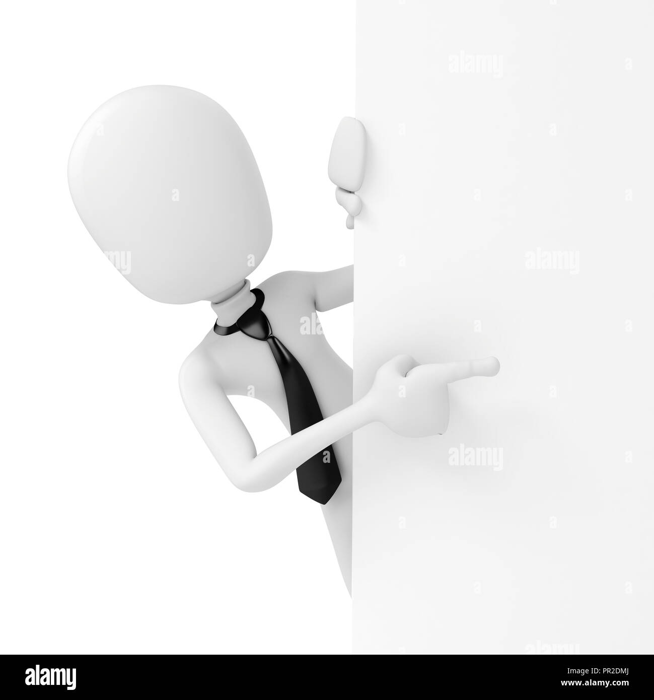 3d man holding sign board hi-res stock photography and images - Alamy