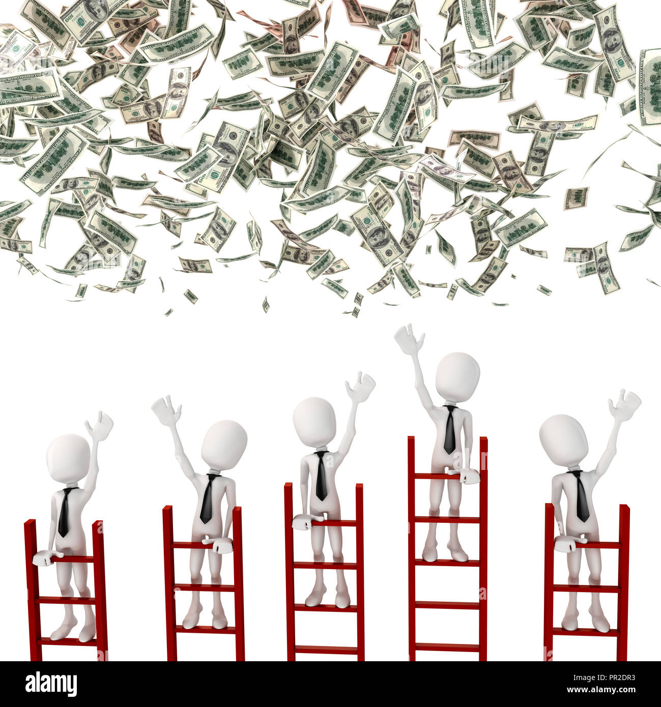 Man climbing career ladder illustration hi-res stock photography and ...