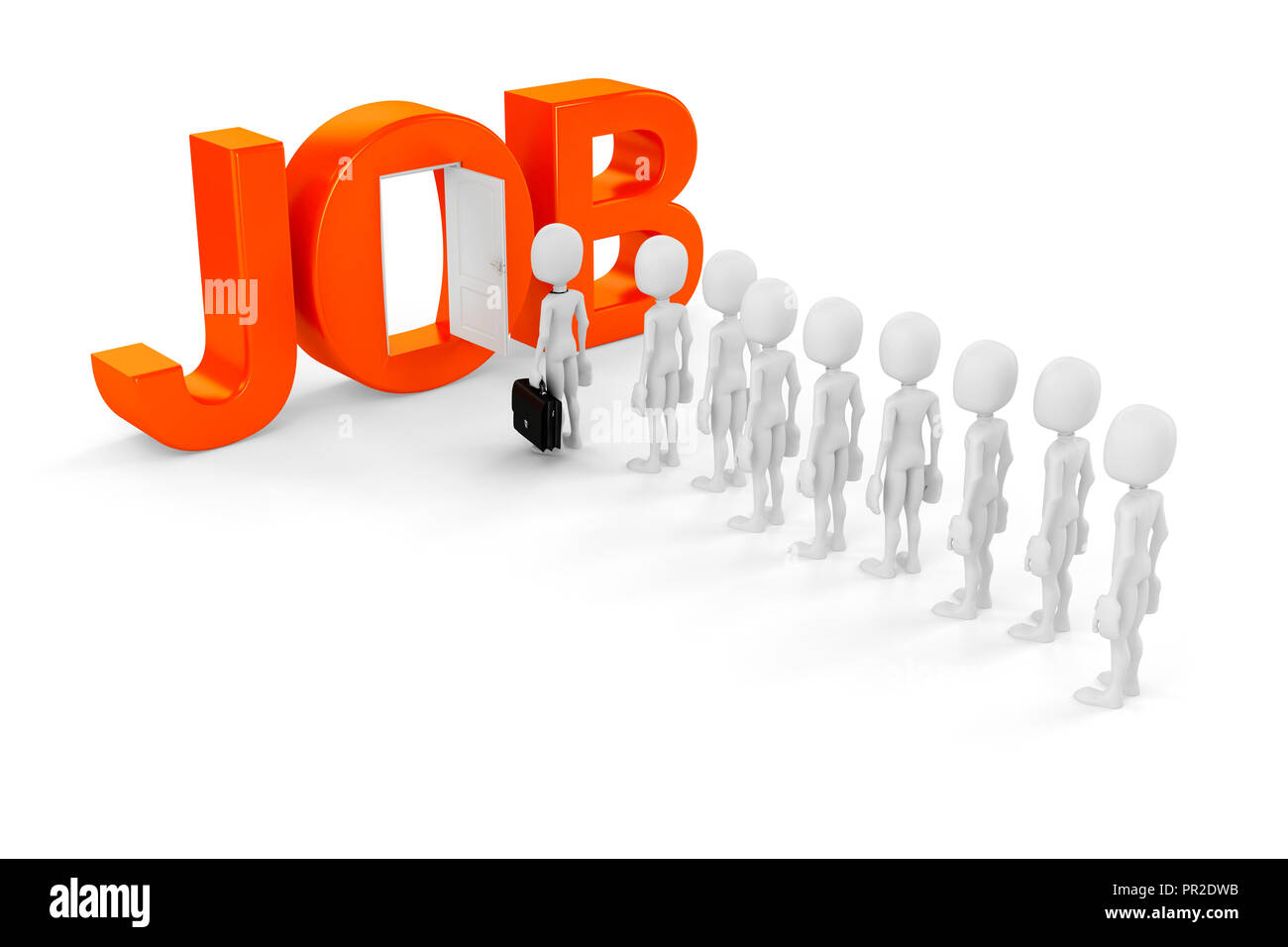3d man new job opportunity, economy concept Stock Photo - Alamy
