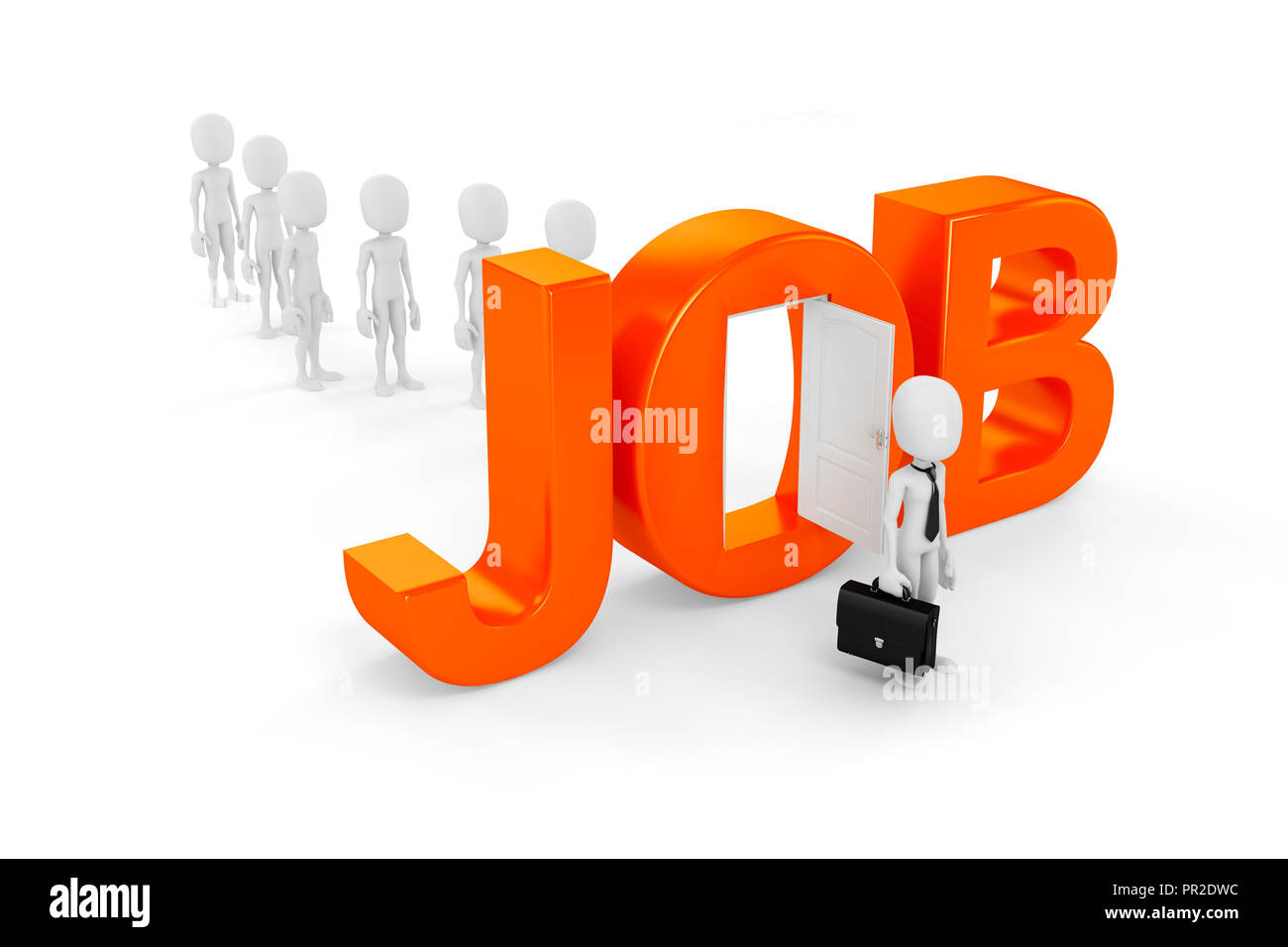 3d man new job opportunity, economy concept Stock Photo - Alamy