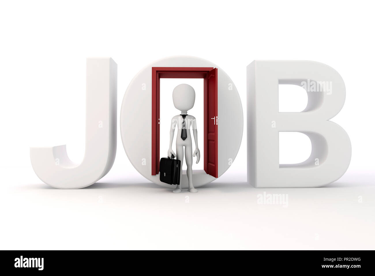 3d man new job opportunity, economy concept Stock Photo - Alamy