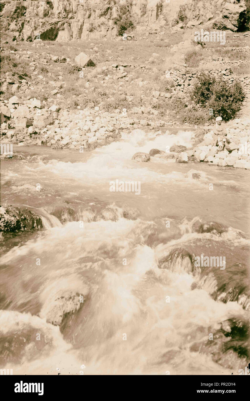 Northern views. Banias source of the Jordan. 1900, Syria, Damascus ...