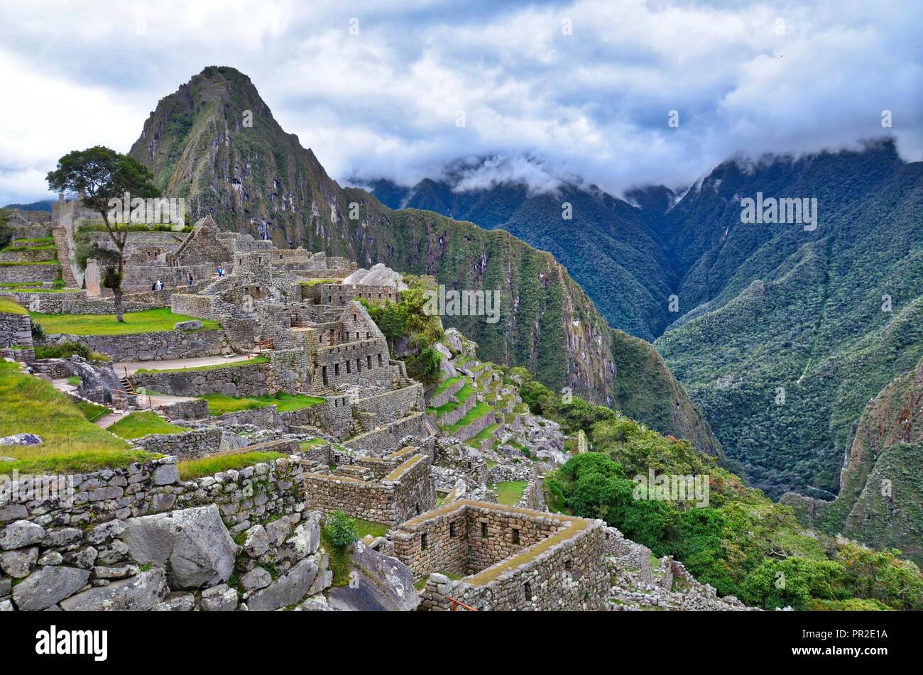 Aerial view of Machu Picchu ruins in Peru Stock Photo - Alamy