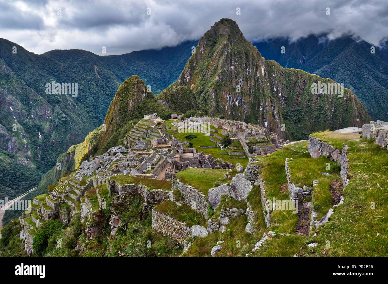 Aerial view of Machu Picchu ruins in Peru Stock Photo - Alamy