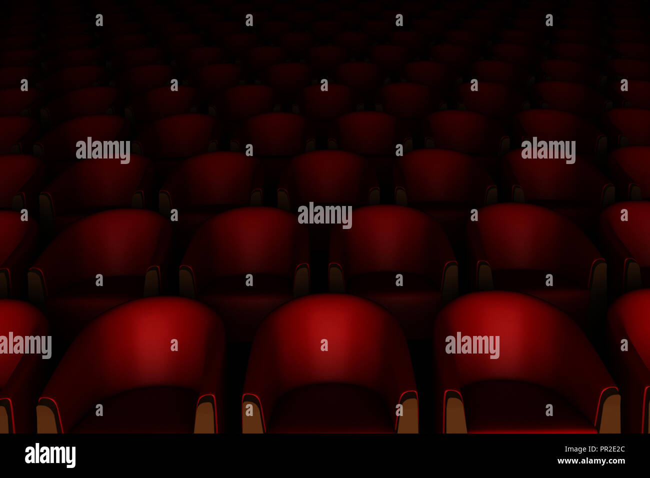 3d red cinema chairs Stock Photo - Alamy