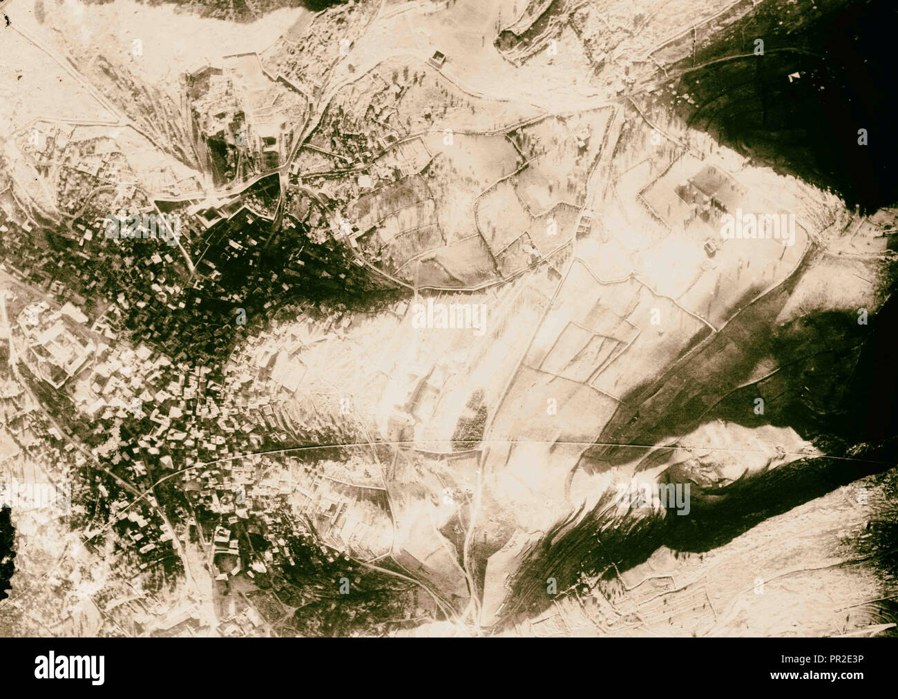Series of first aerial photographs of Palestine and Syria. Nazareth and ...
