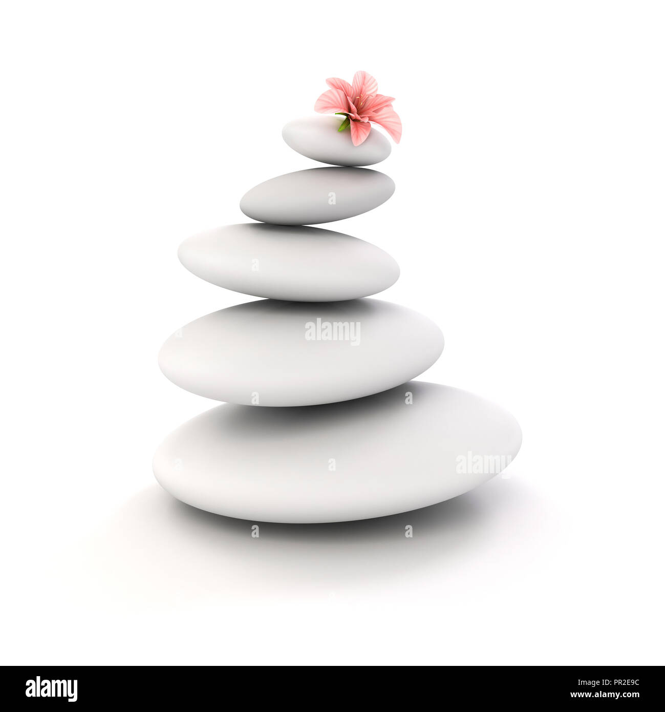 3d zen- spa stones Stock Photo - Alamy