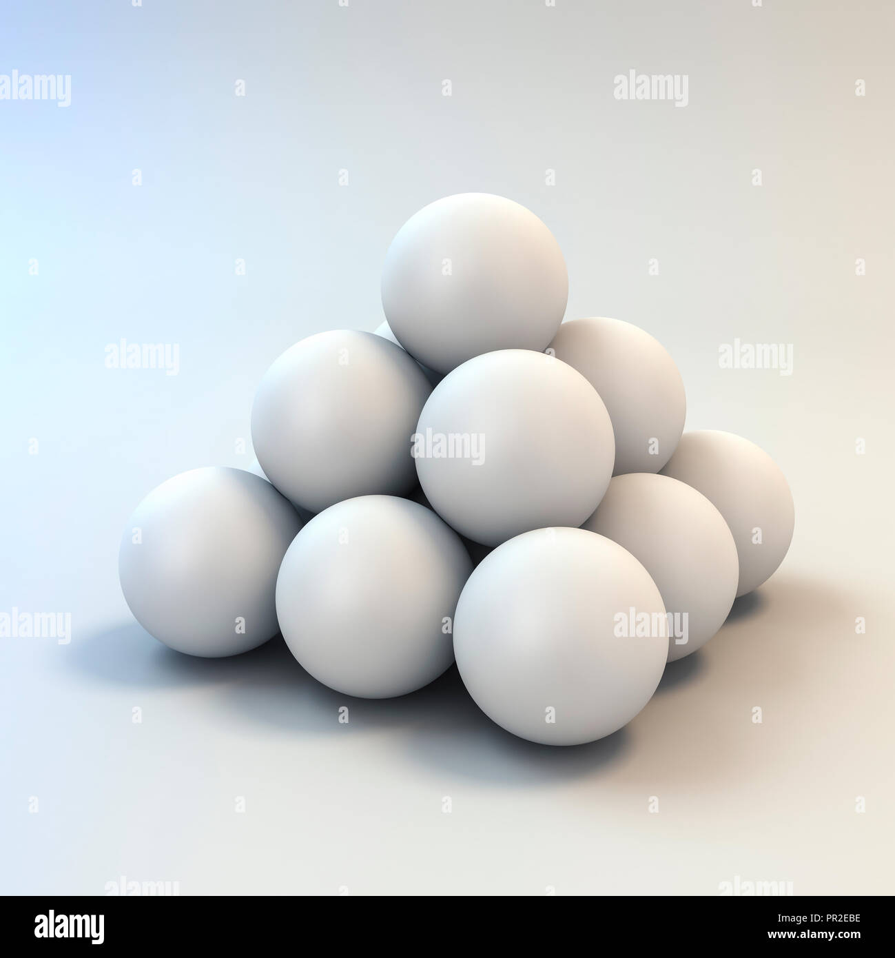 3d white shiny spheres Stock Photo - Alamy