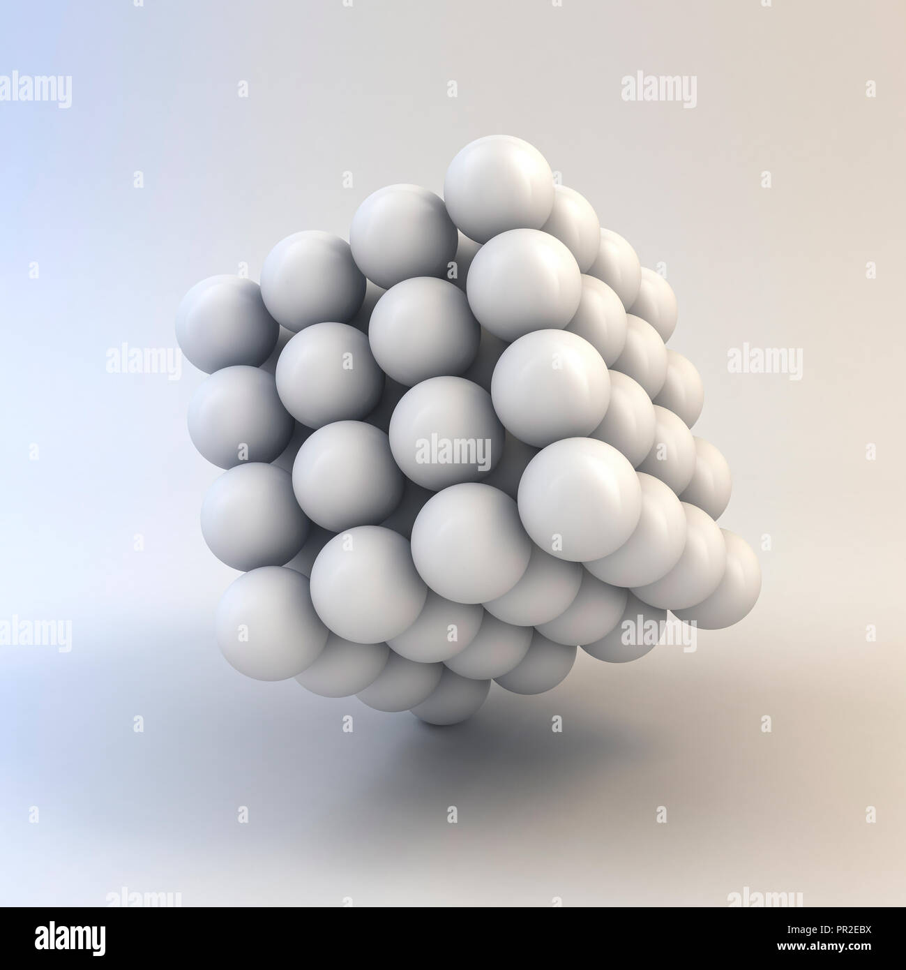3d white shiny spheres Stock Photo - Alamy