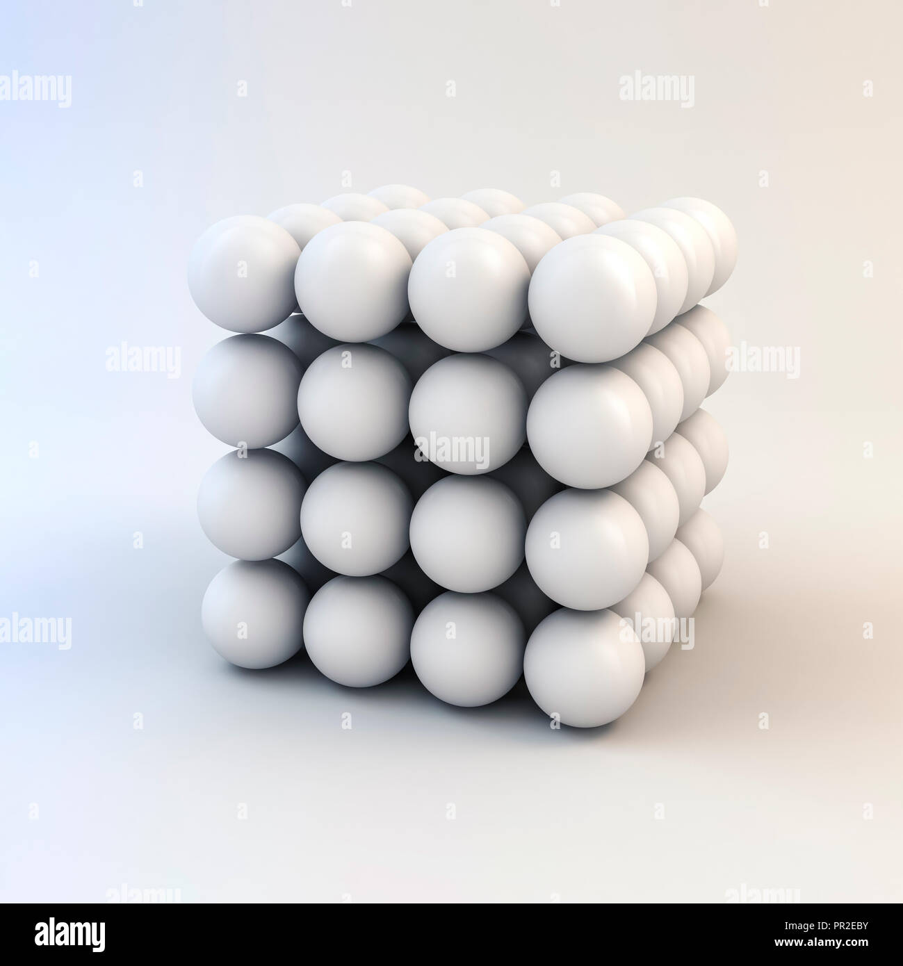 3d white shiny spheres Stock Photo - Alamy