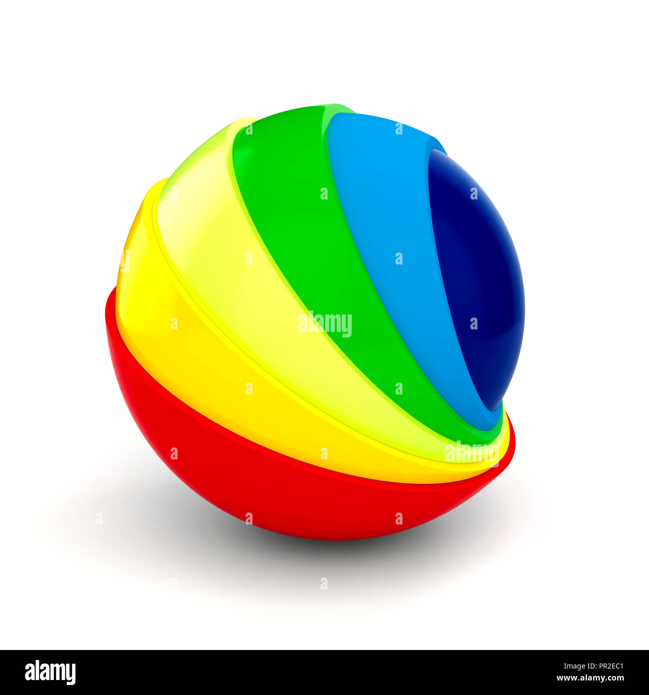 3d colorful sphere on white background Stock Photo - Alamy