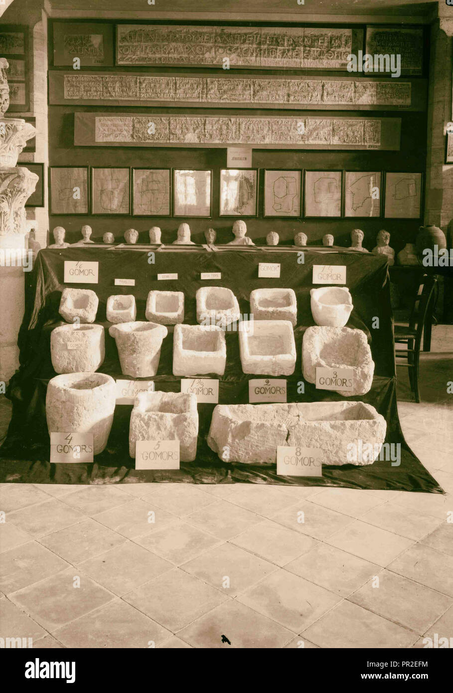 Maps, plans, restorations, Hebrew dry measures. 1900, Middle East ...