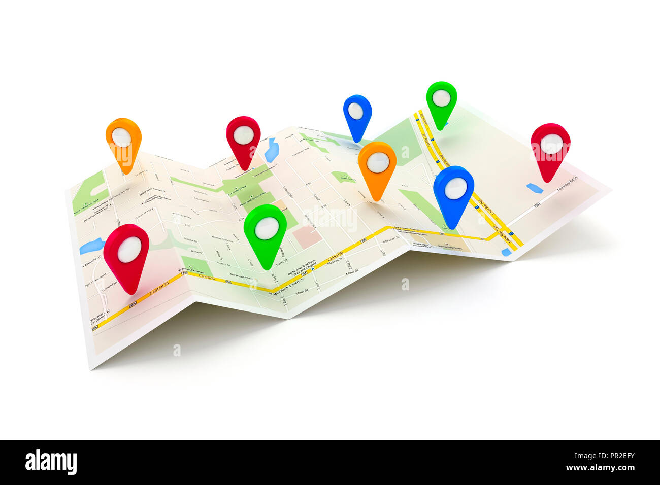 3d travel and navigation planning, concept Stock Photo - Alamy