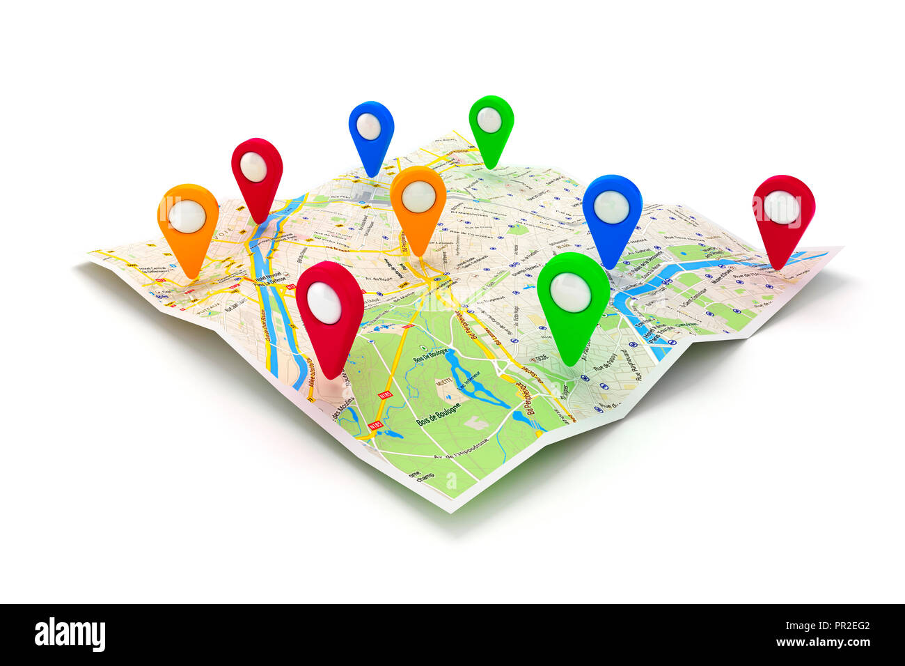 3d travel and navigation planning, concept Stock Photo - Alamy