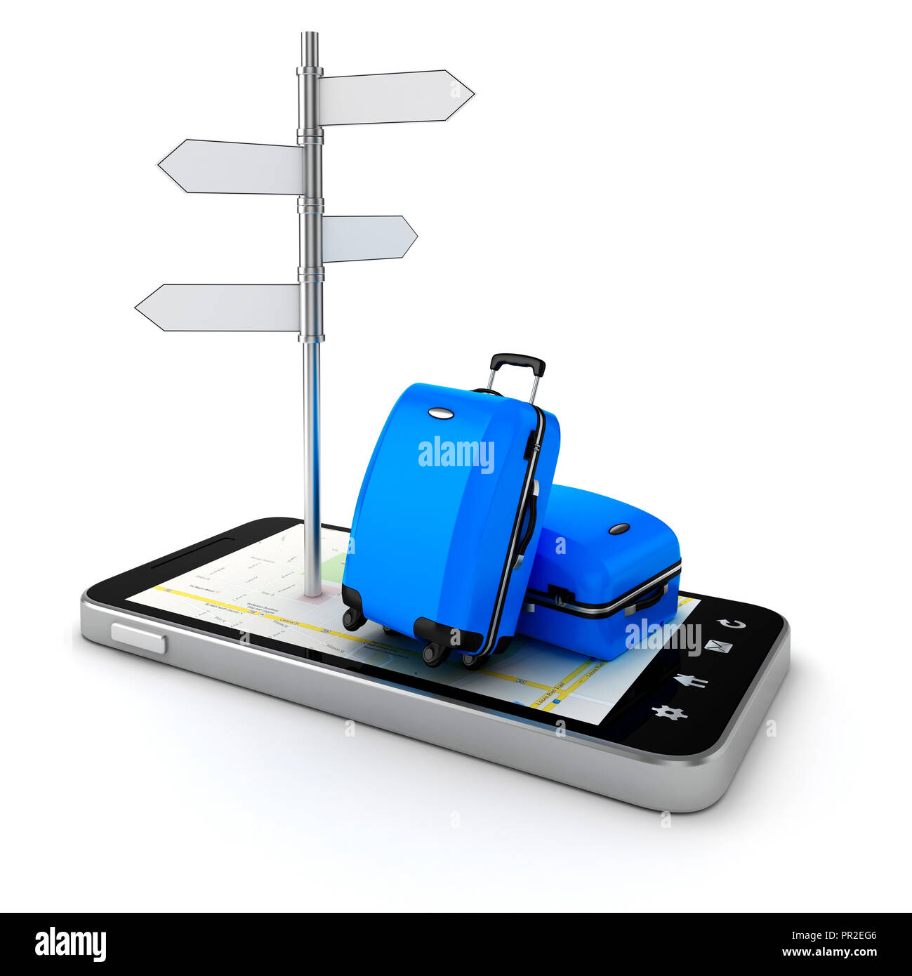 Gps navigator navigation city Cut Out Stock Images & Pictures - Alamy