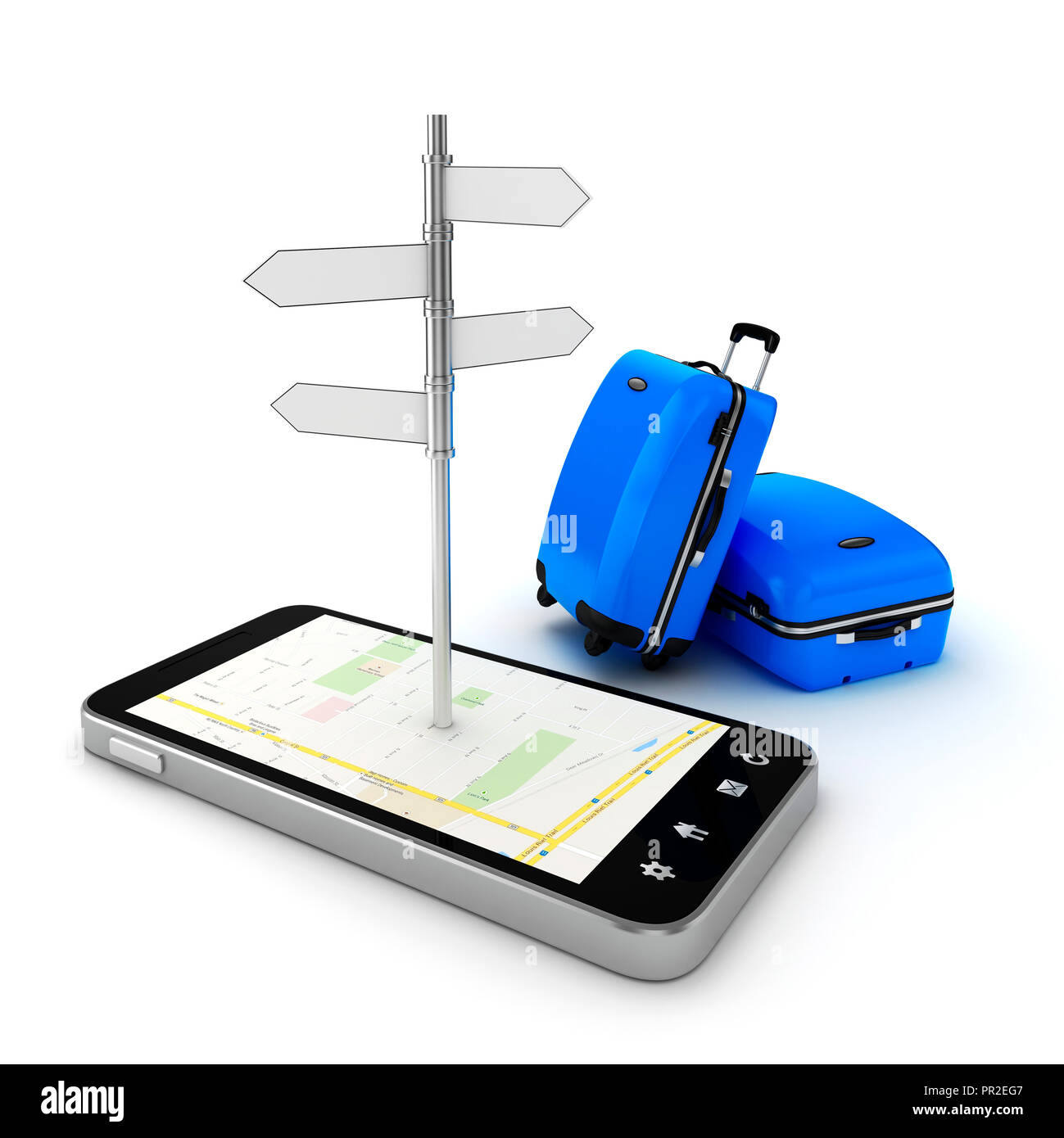 3d travel and navigation planning, concept Stock Photo - Alamy