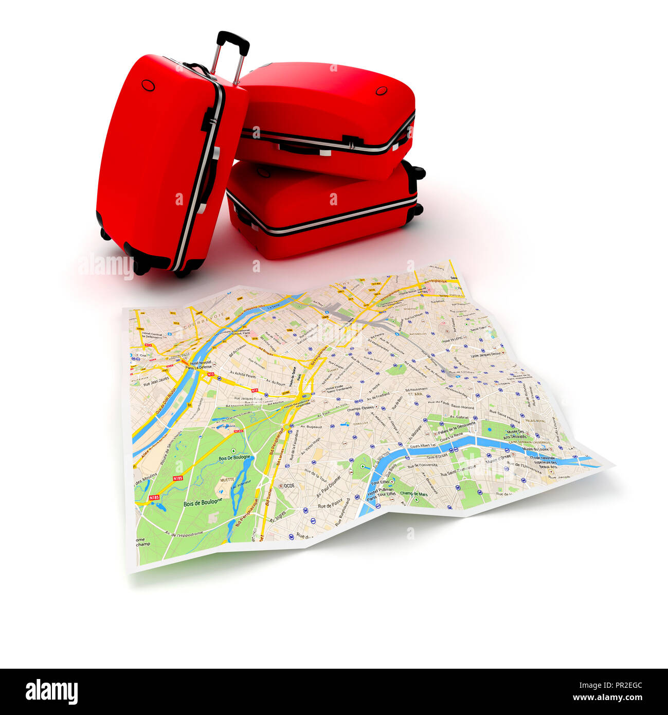 3d travel and navigation planning, concept Stock Photo - Alamy