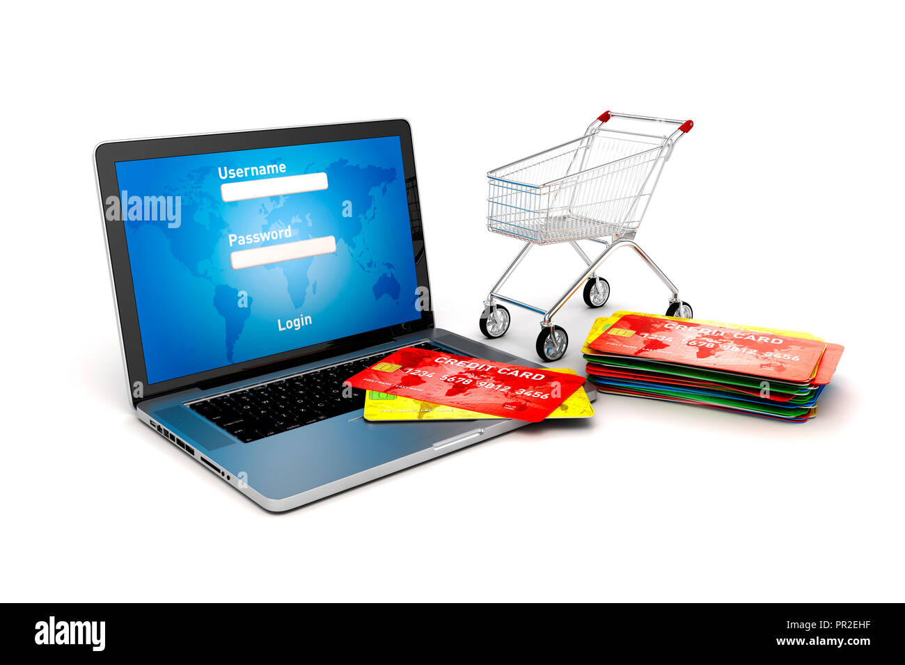 Pay online web design Cut Out Stock Images & Pictures - Alamy