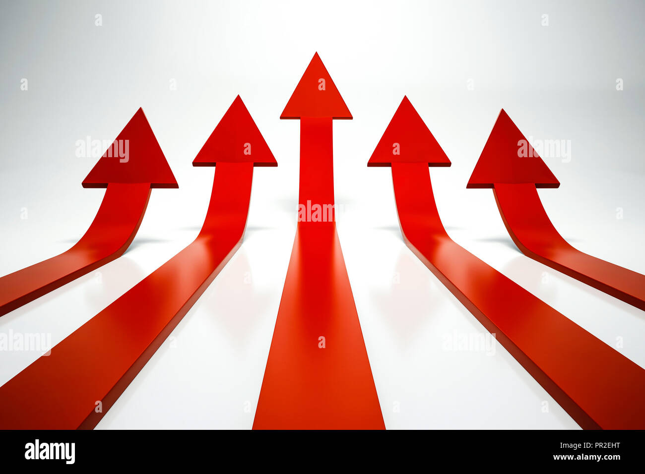 3d render red arrow pointing hi-res stock photography and images - Alamy