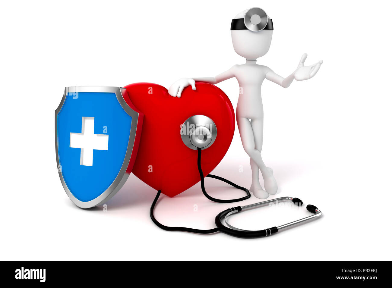 Red heart symbol heartbeat Cut Out Stock Images & Pictures - Alamy