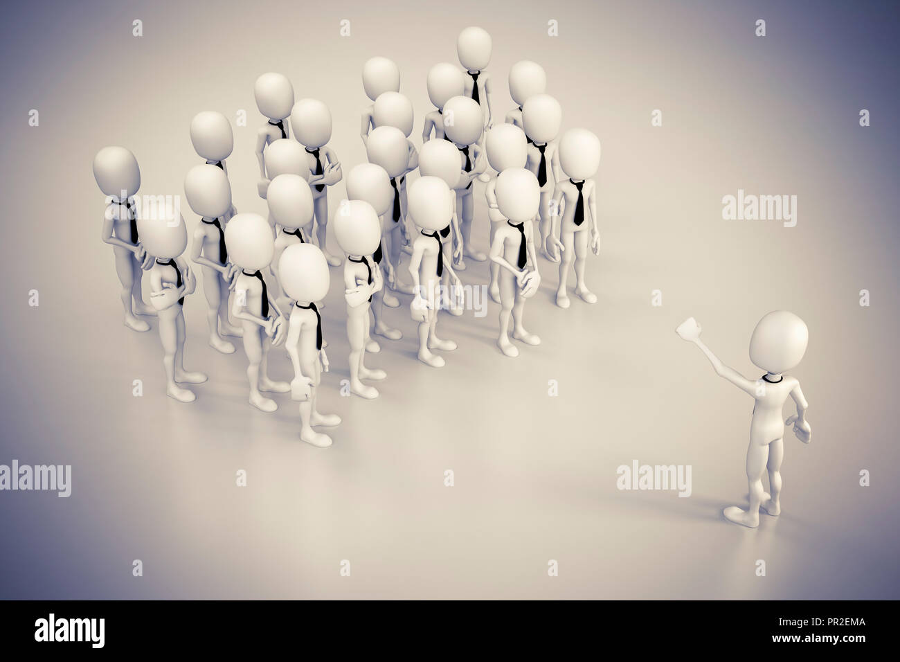 3d business man leader Stock Photo - Alamy