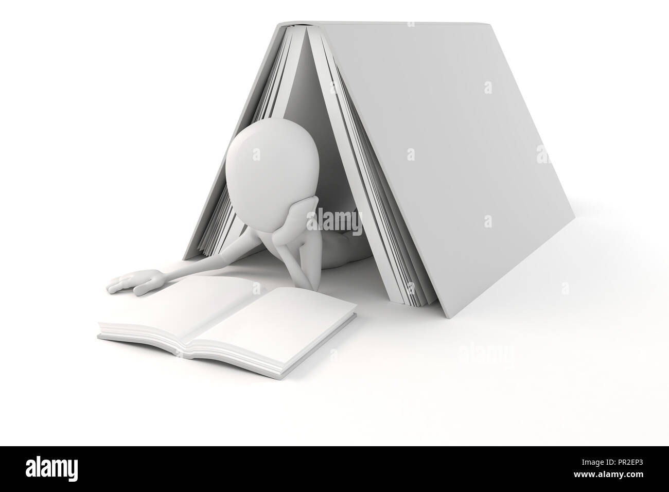 Male university student reading Cut Out Stock Images & Pictures - Alamy