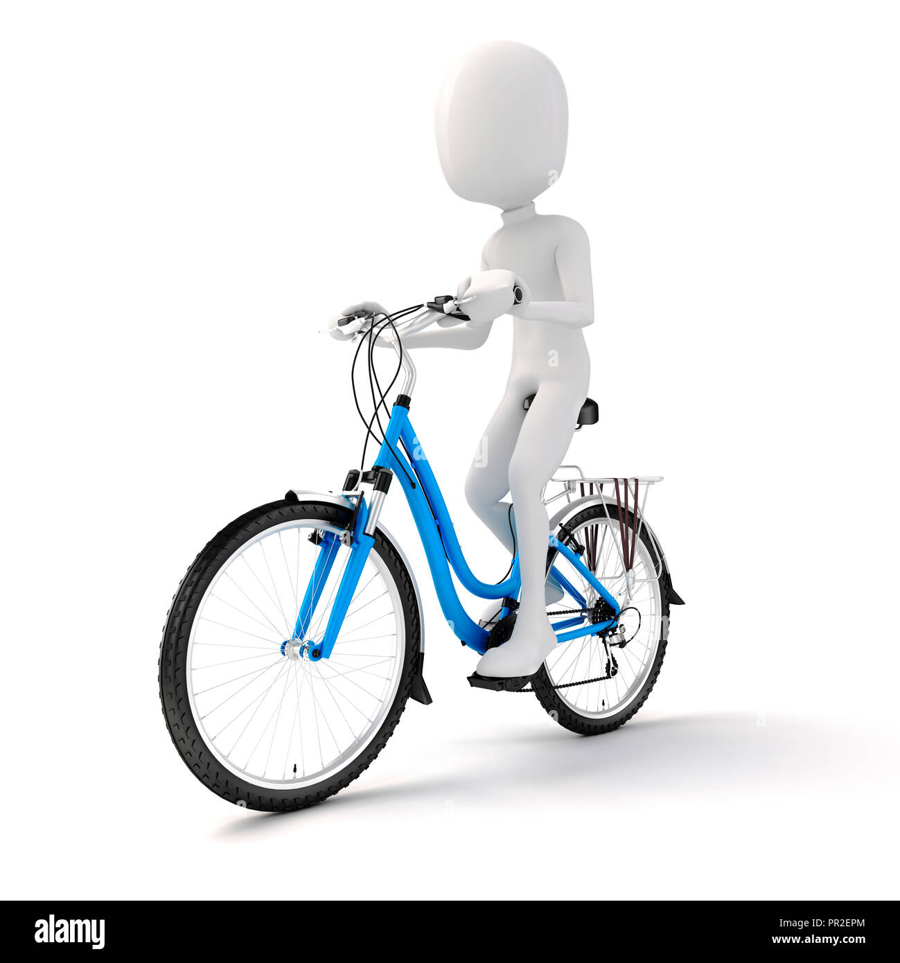 3d man on bycicle Stock Photo - Alamy