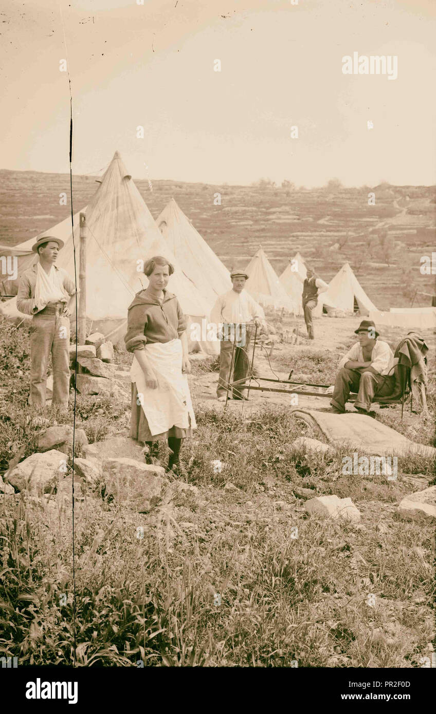 Jewish colonies and settlements. Commencing a Jewish settlement; a camp ...