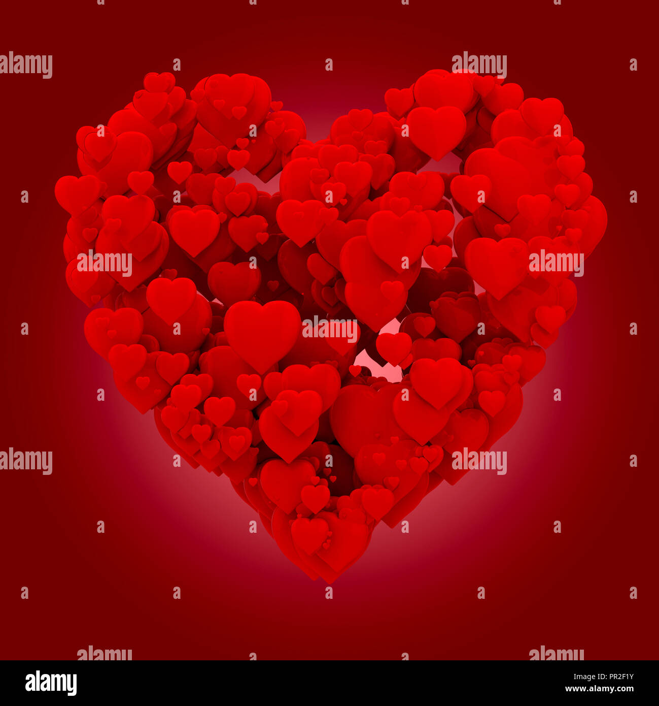 3d heart made of hearts , background Stock Photo - Alamy