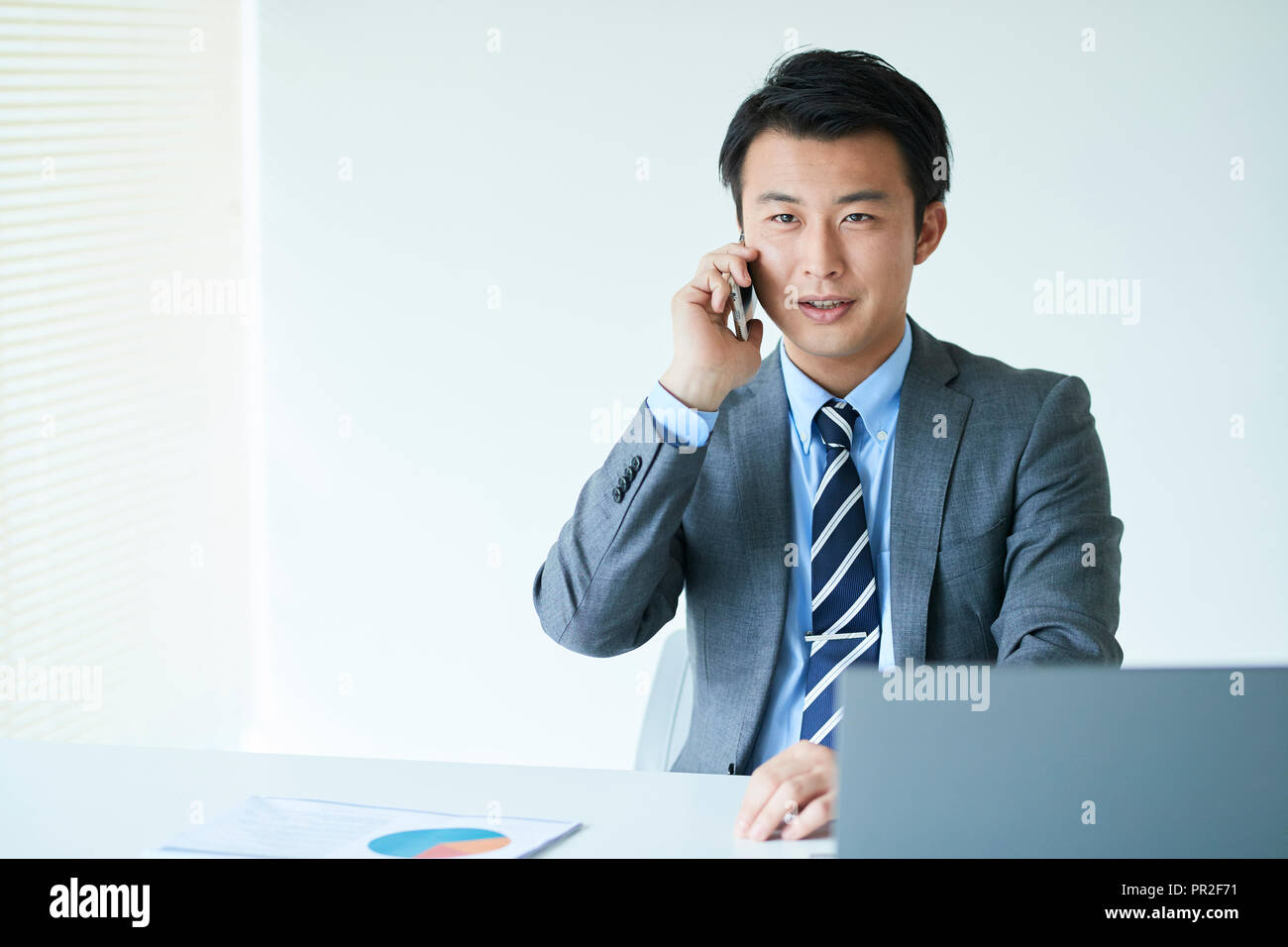 Japanese businessman in the office Stock Photo - Alamy