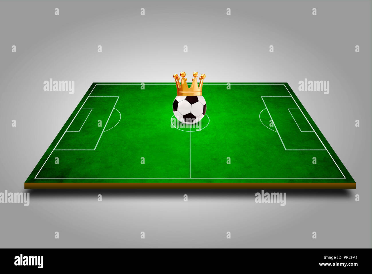 3d image of green soccer field, football Stock Photo - Alamy