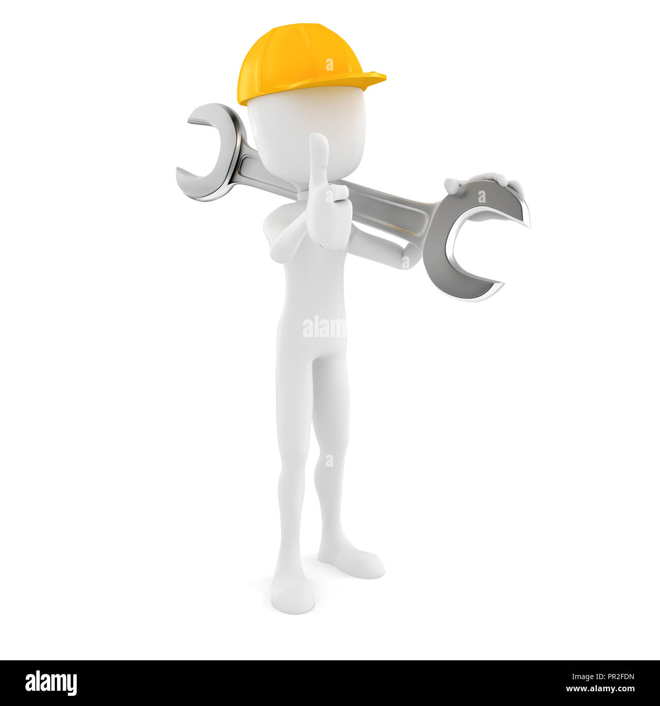3d small worker on Cut Out Stock Images & Pictures - Alamy