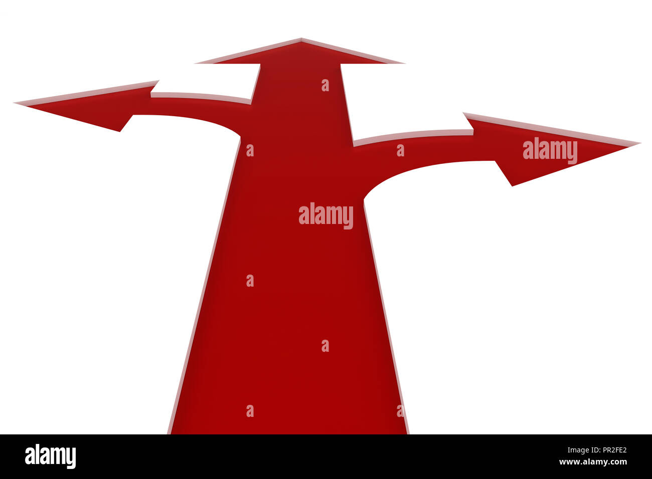 Red arrow 3d curve hi-res stock photography and images - Alamy