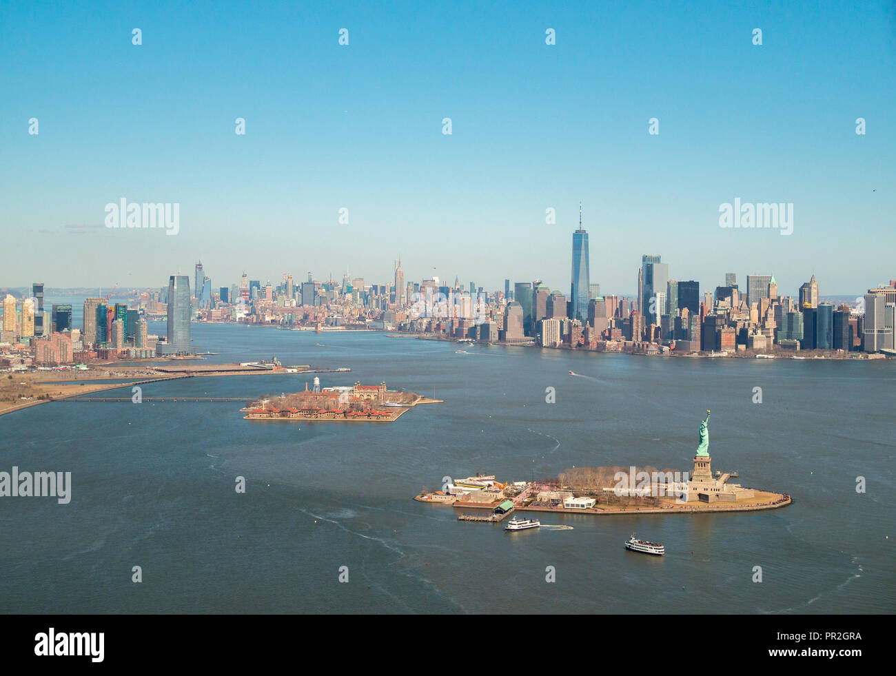 Ellis island aerial hi-res stock photography and images - Alamy